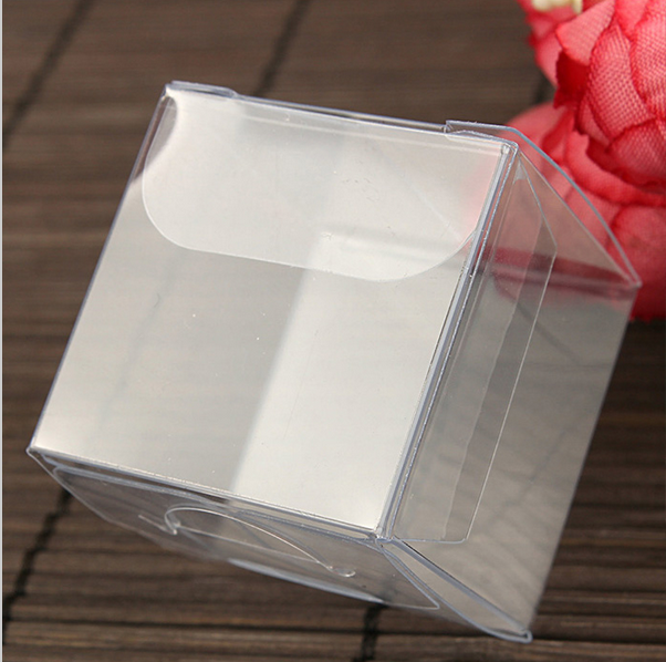 plastic clear PVC box 3*3*3cm for candy stored and gift pakcaging