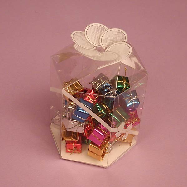 PETAL TOP HEXAGONAL PLASTIC BOX