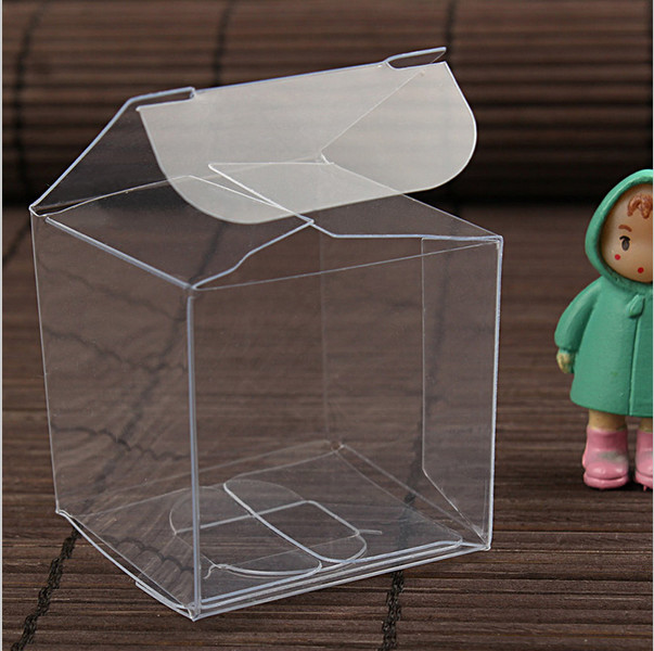 plastic clear PVC box 3*3*3cm for candy stored and gift pakcaging